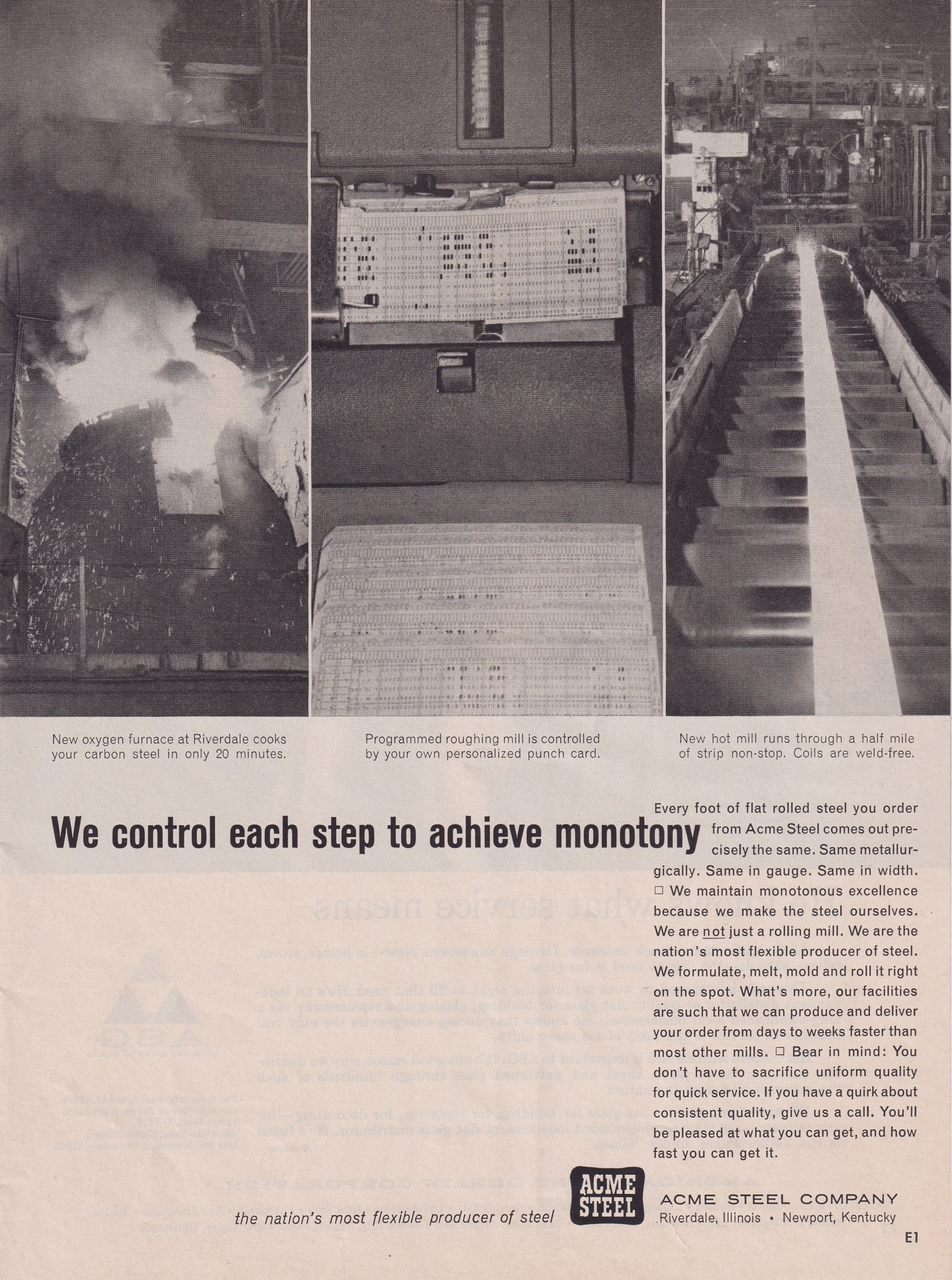 The monotony of quality steelmaking – Acme Steel, Chicago Coke Plant